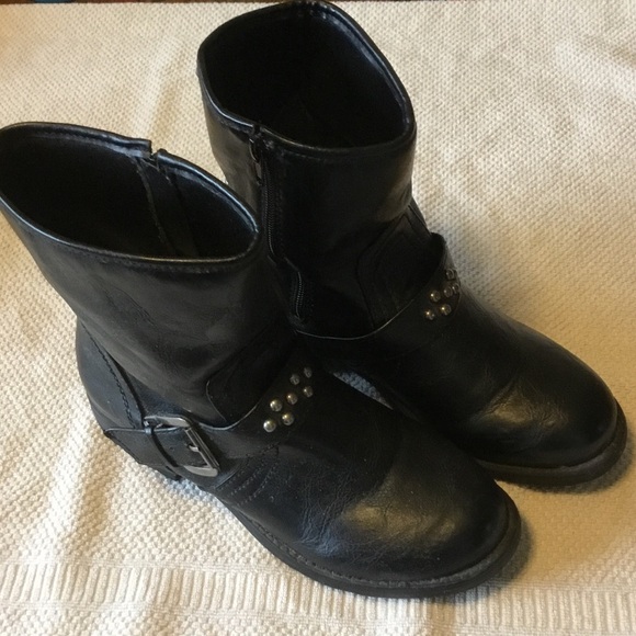 Rampage | Shoes | Rampage Black Moto Boots With Studded Detail | Poshmark